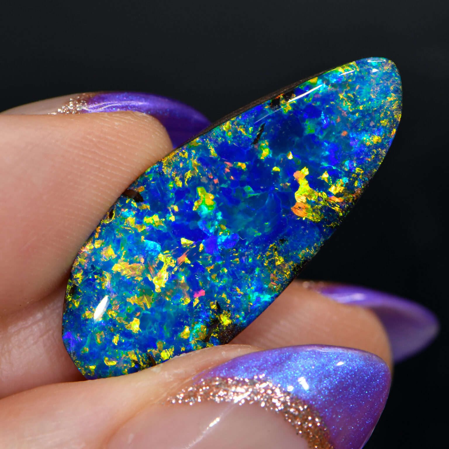 13.18ct Natural Boulder Opal - Vivid Multicolor Fire